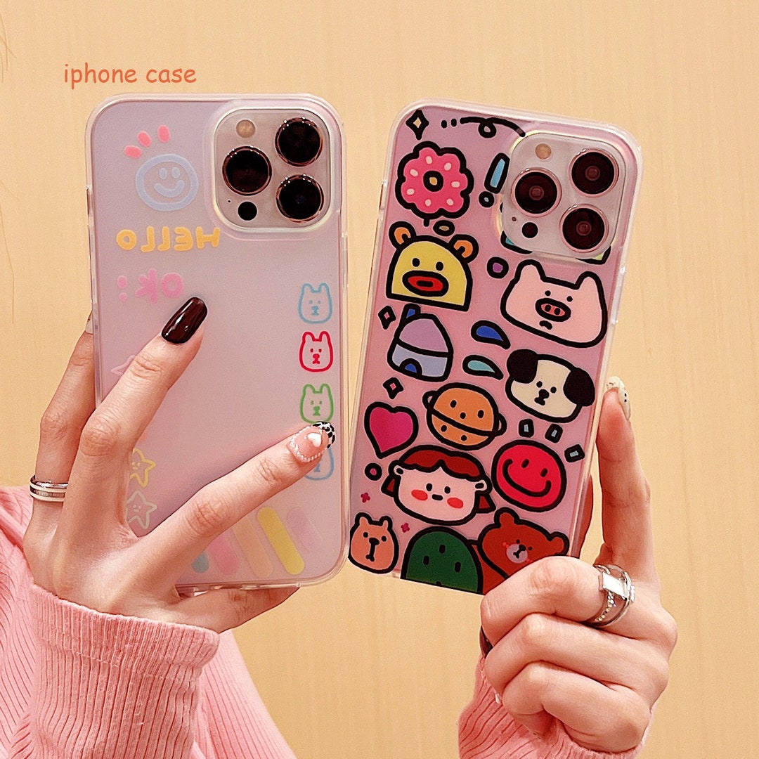 Cute Cartoon Stick Figure Phone Case for Iphone 14 13 12 11 - Etsy
