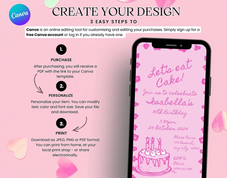 Party Invitation, Hand Drawn Vintage Cake Scribble Illustration, Cheers ...