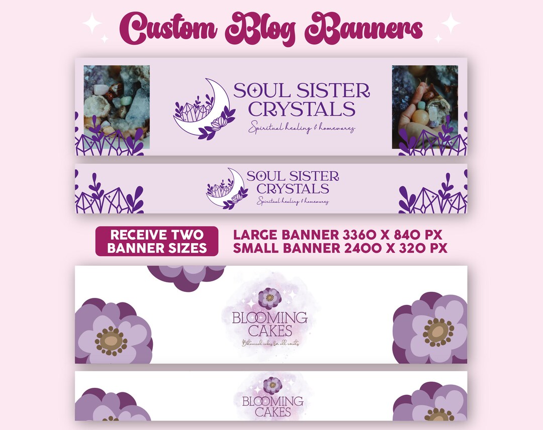 Custom Blog Banner Website Banner Blog Theme Custom Designed Artwork ...