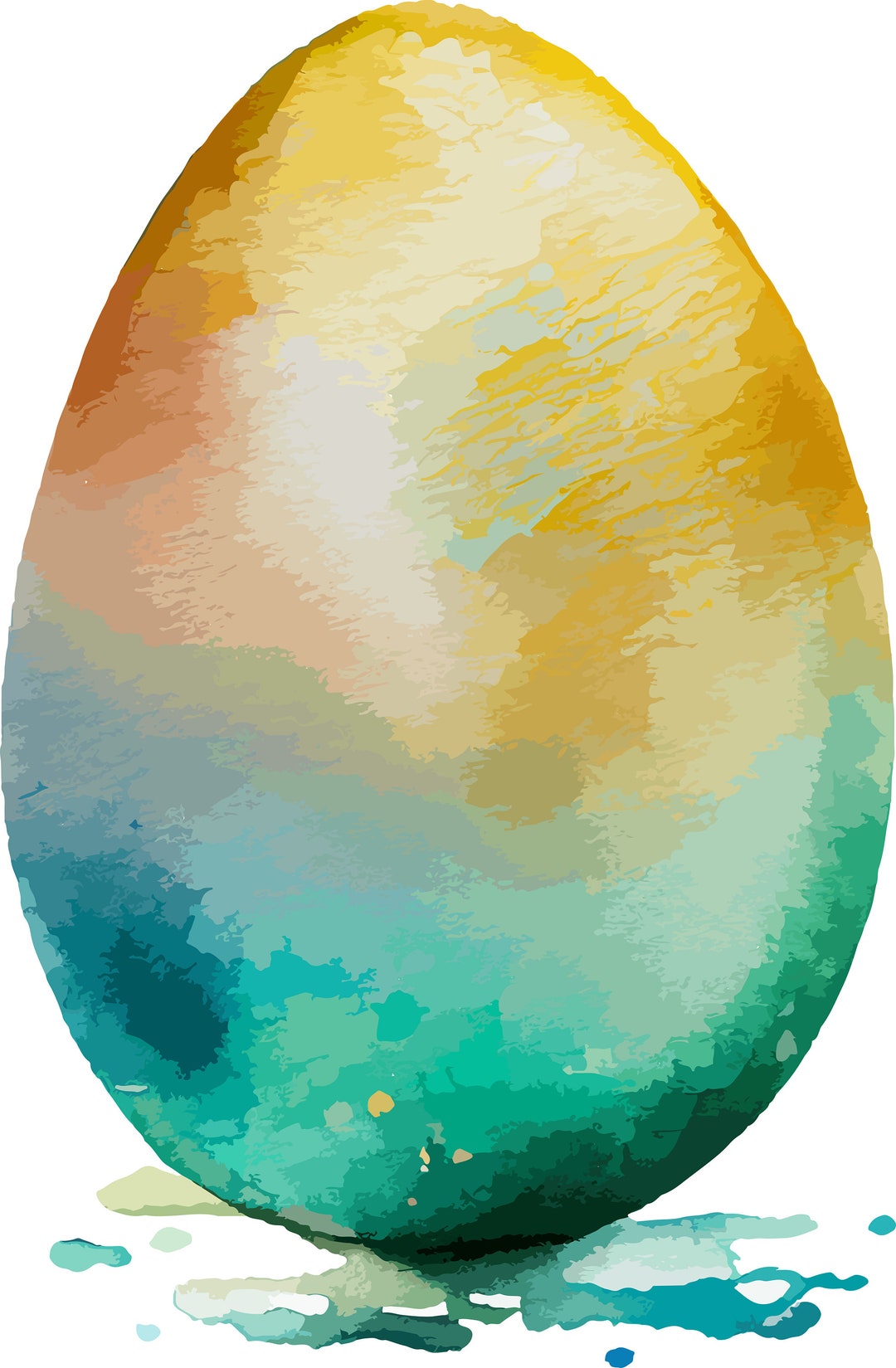 Realistic Yellow-green Easter Egg Clipart: High-quality Digital Images ...