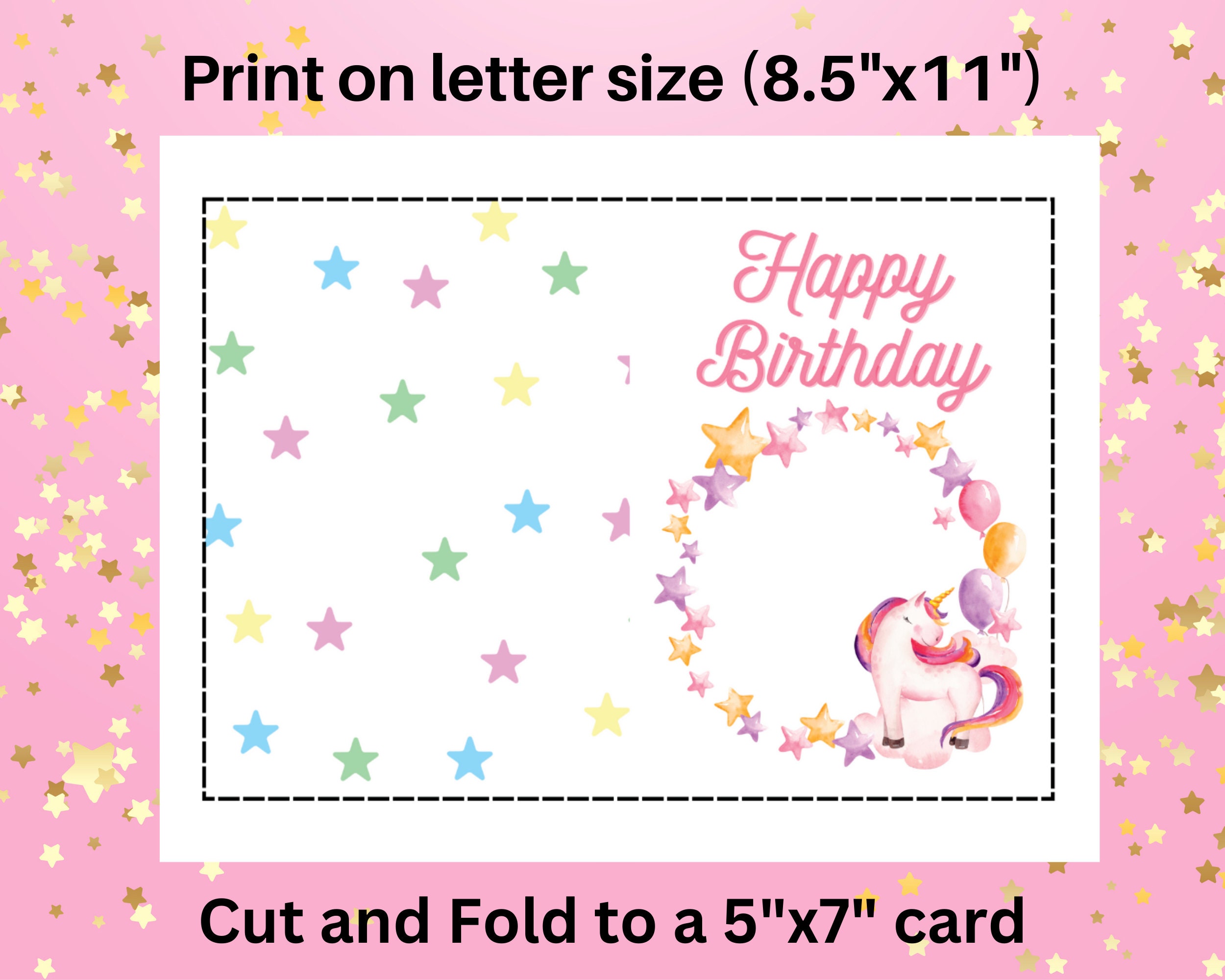 Printable Birthday Card, Printable Card, Download, Digital Birthday ...
