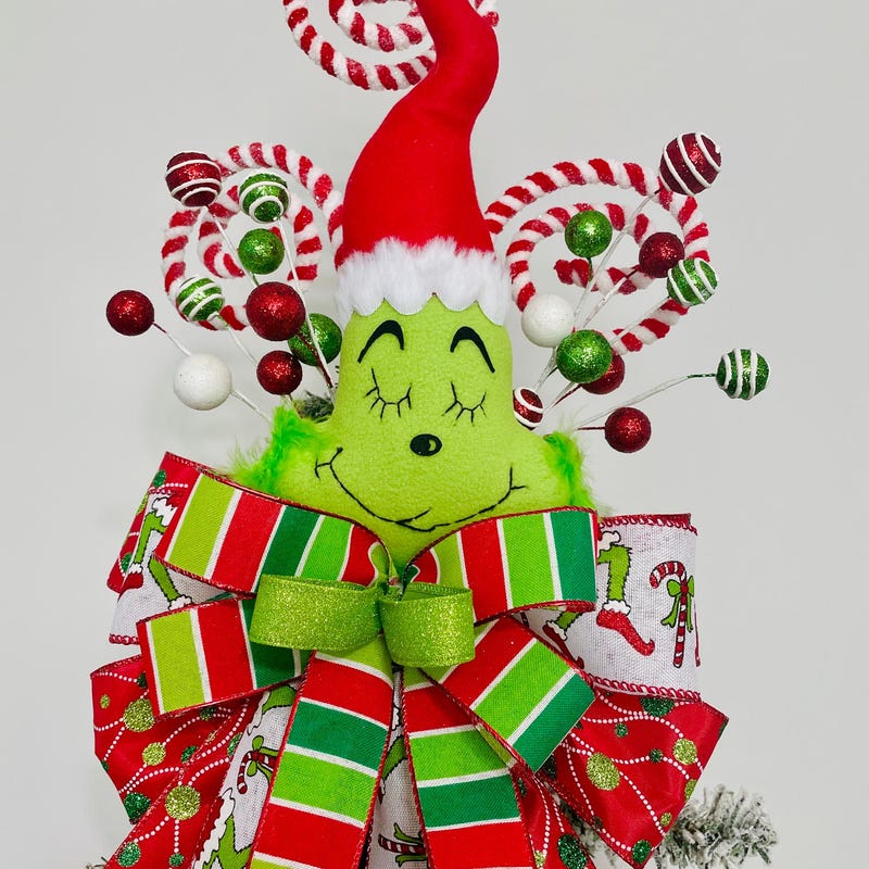 Grinch Tree Toppers - Etsy
