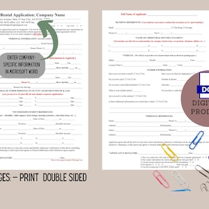 Editable Bilingual Rental Application | English & Spanish Tenant Form ...