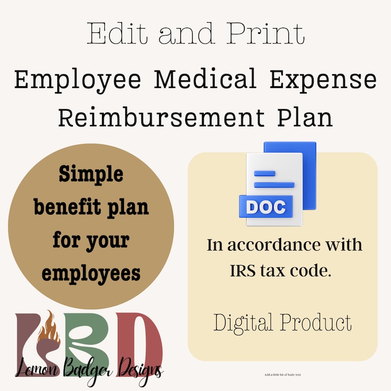 Medical Expense Reimbursement Plan for Small Business, Emergency Family ...