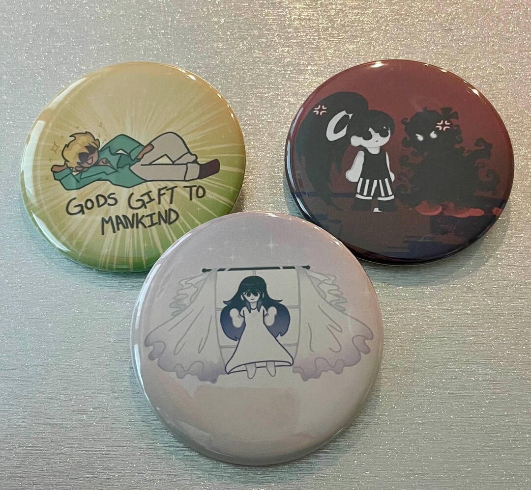 OMORI || Omori Buttons! ||buy 1 or ALL 3!|| Spirit Mari, THE Maverick ...