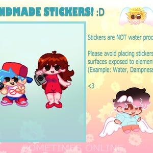 FNF|| Friday Night Funkin GF and BF Stickers!! (set of 2) - Etsy