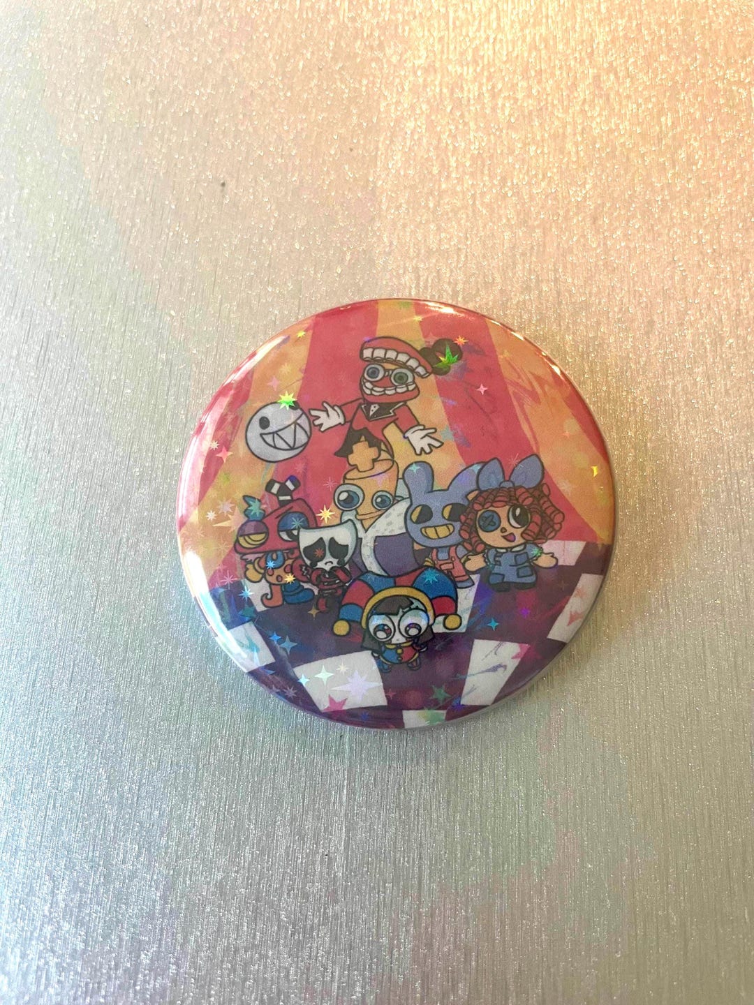 The Amazing Digital Circus Button! || Sparkle/glitter Button!! || Pomni ...
