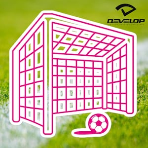 Pink Soccer Goal - Bubble-free Soccer Stickers - Etsy