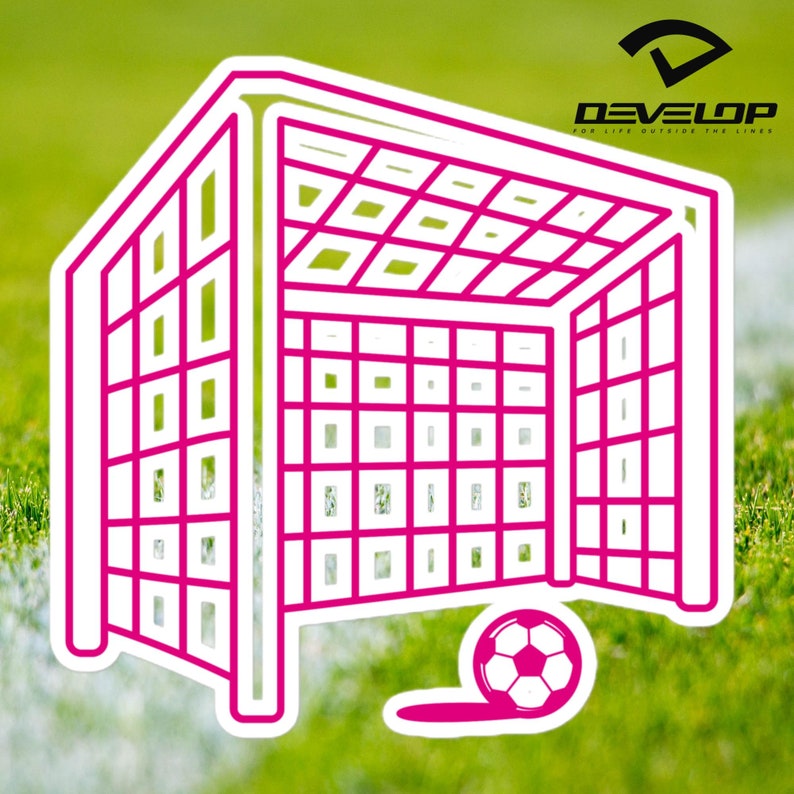Pink Soccer Goal - Bubble-free Soccer Stickers - Etsy