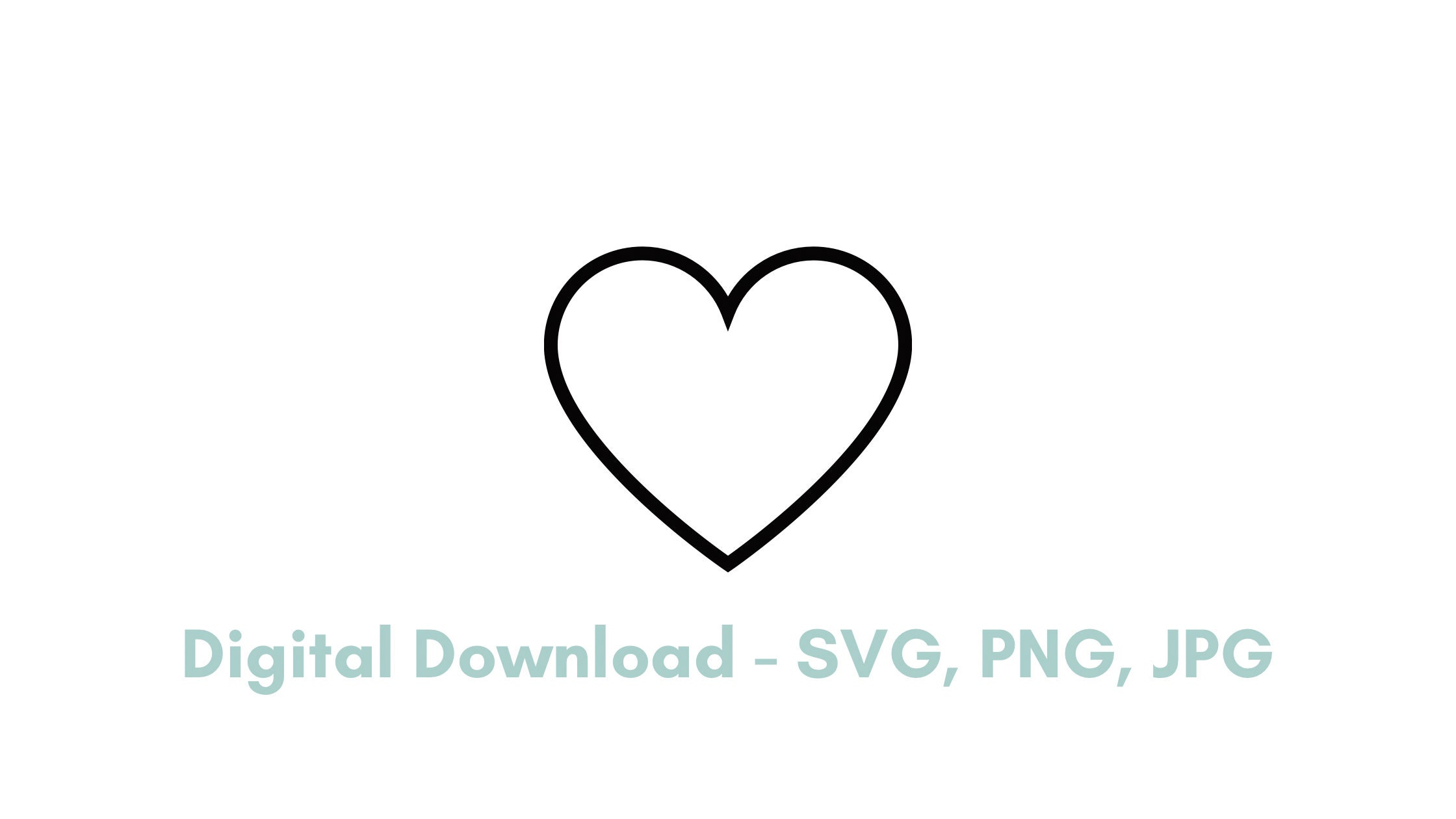 Heart Outline SVG Graphic - Etsy