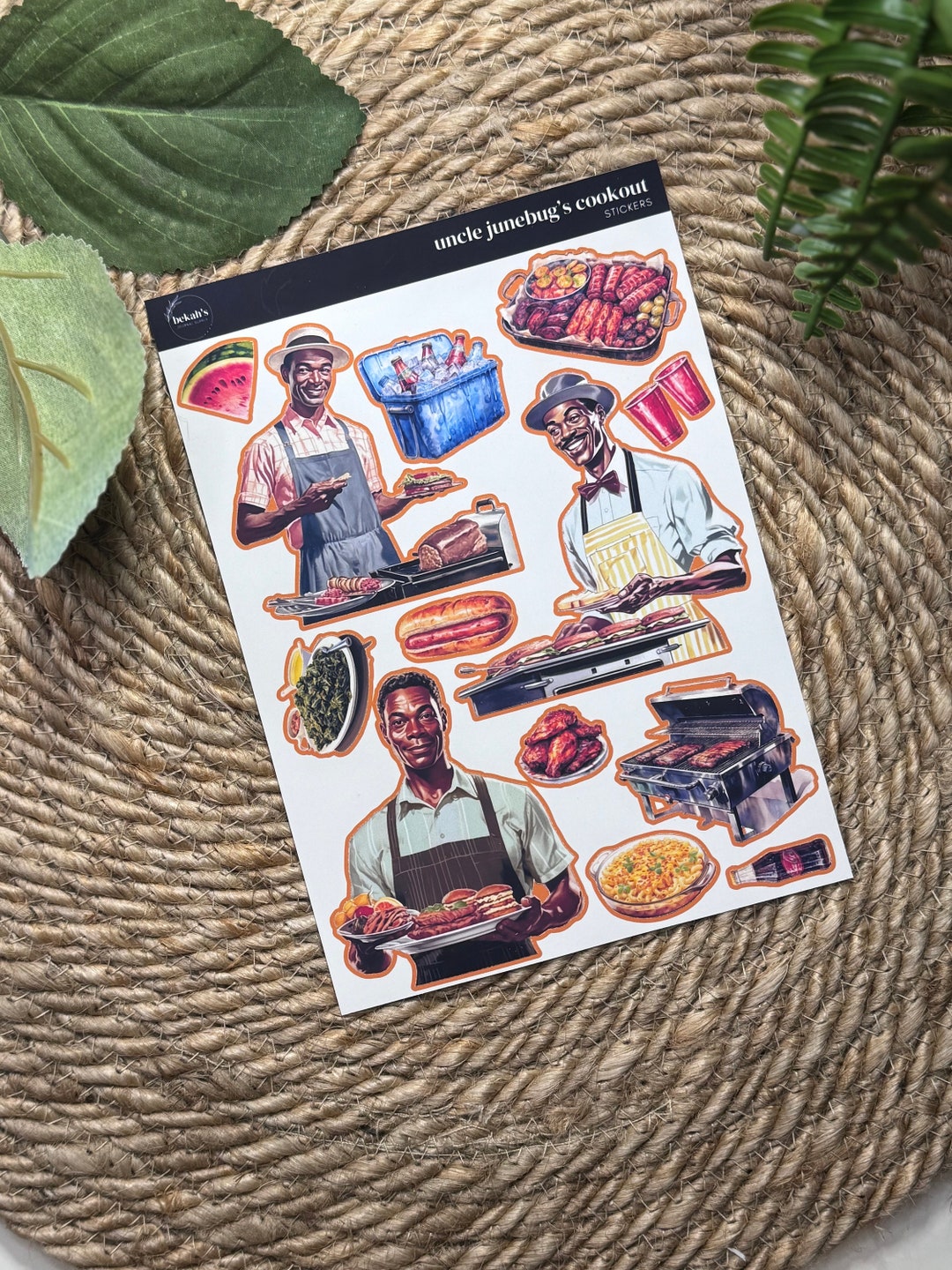 Black Man Stickers | Cookout Stickers | Barbecue Stickers | Black Man ...