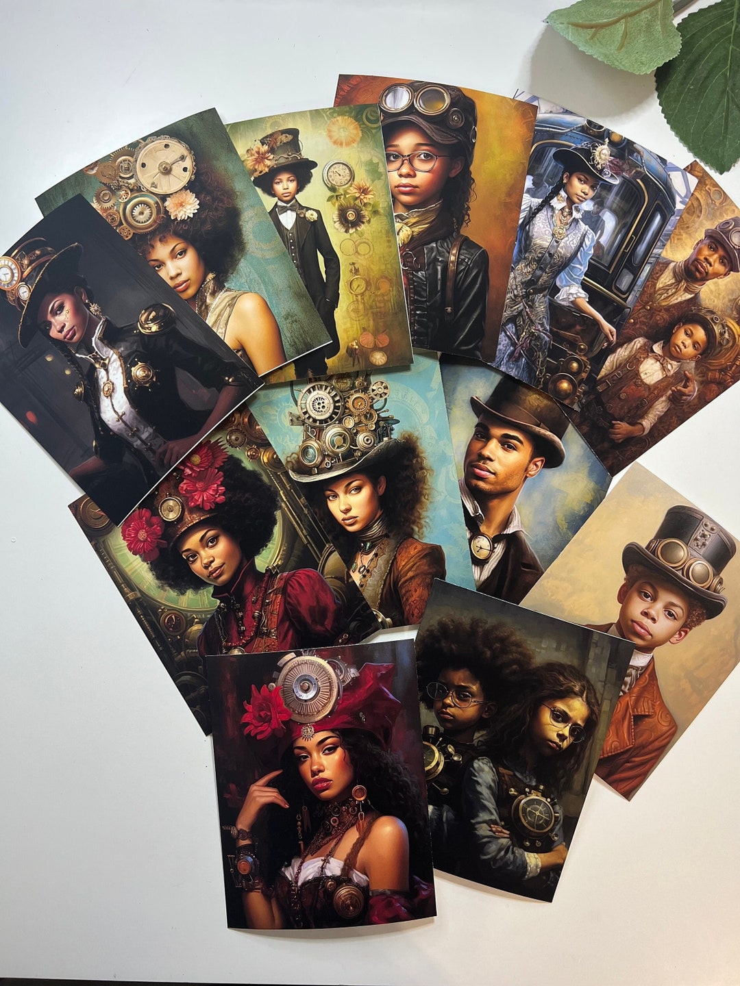 Steampunk Scrapbook Paper Set | Steampunk Paper | Black People ...
