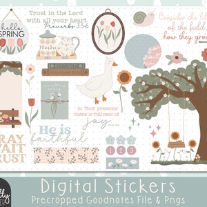 Christian Stickers for Goodnotes, Bible Journaling Digital Stickers ...