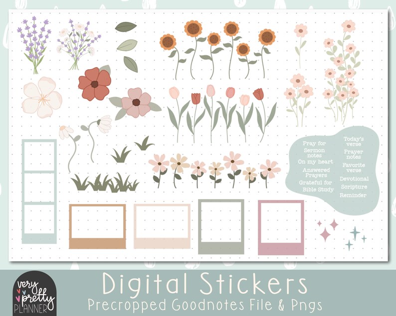 Christian Stickers for Goodnotes Bible Journaling Digital - Etsy