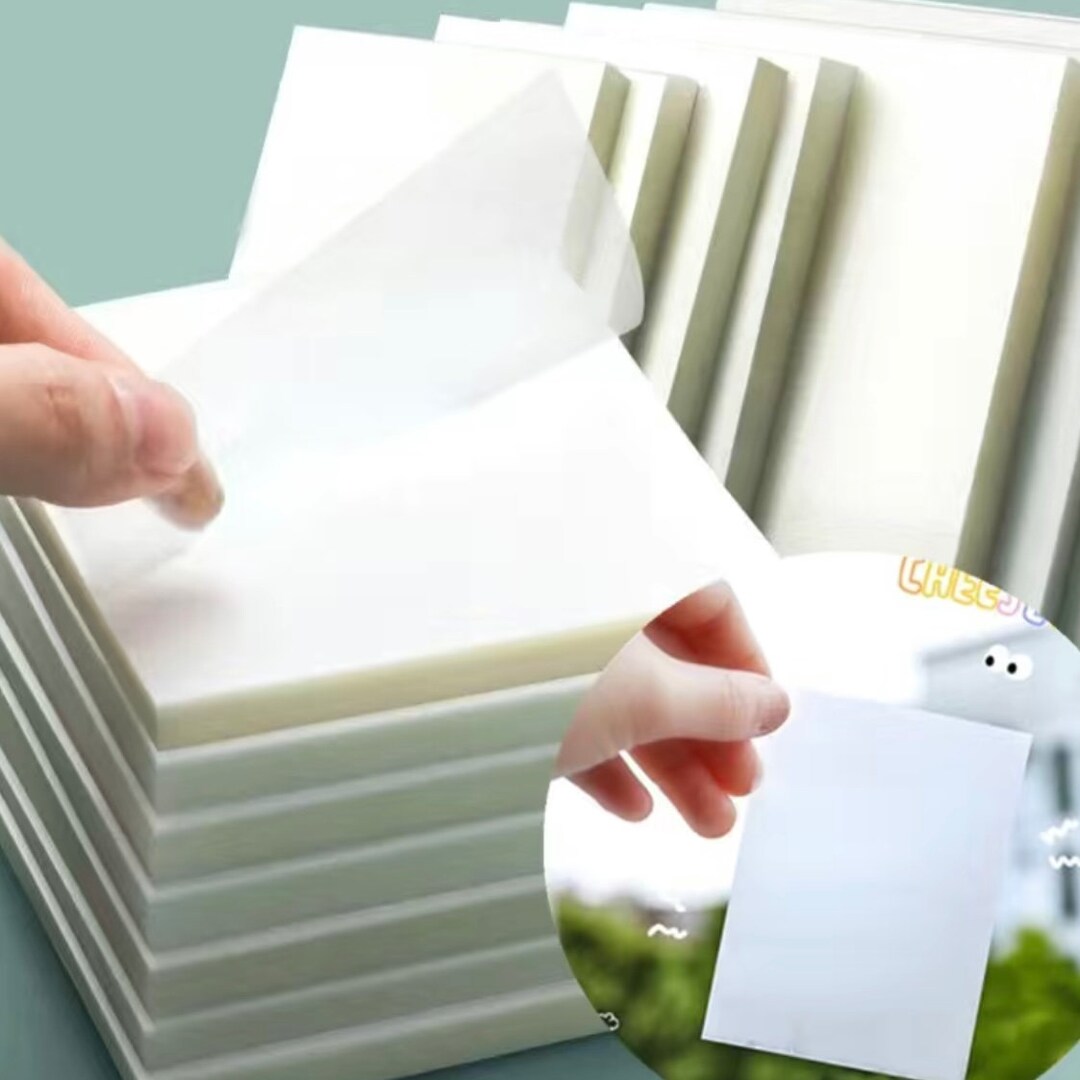 50 Pcs Transparent Sticky Notes - Etsy