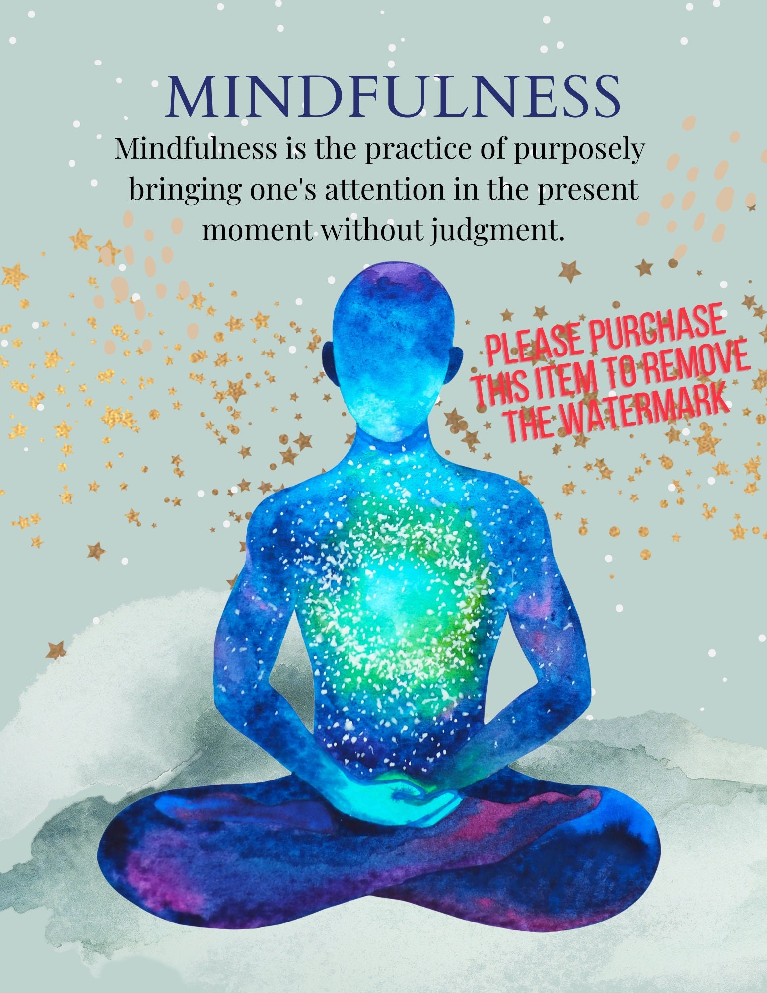 Mindfulness Flyer or Handout for Mental Wellness - Etsy