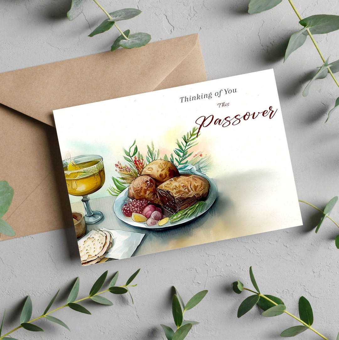 Personalized Passover Card for Her Him. Custom Thinking of You This ...