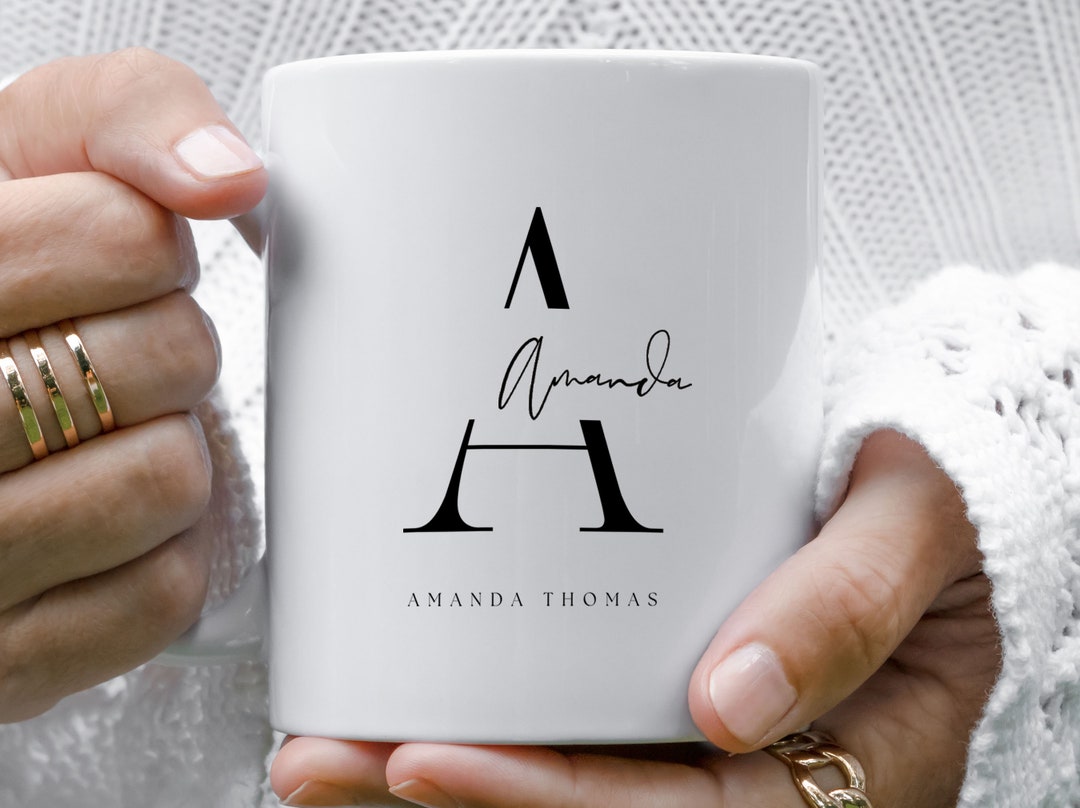 Custom Personalized Mug, Custom Monogram Mug, Choose Your Own Style ...