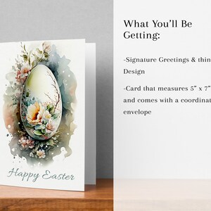 Personalized Easter Card for Her Him. Custom Hand Painted Easter Egg ...