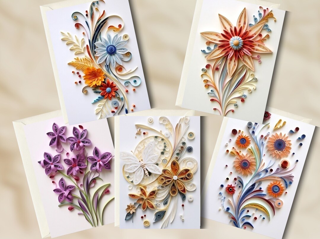 Thank You Cards any Occasion Paper Quill Greeting Card Set, Assorted ...