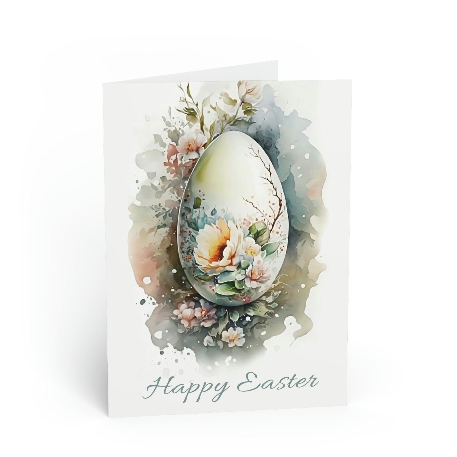 Personalized Easter Card for Her Him. Custom Hand Painted Easter Egg ...