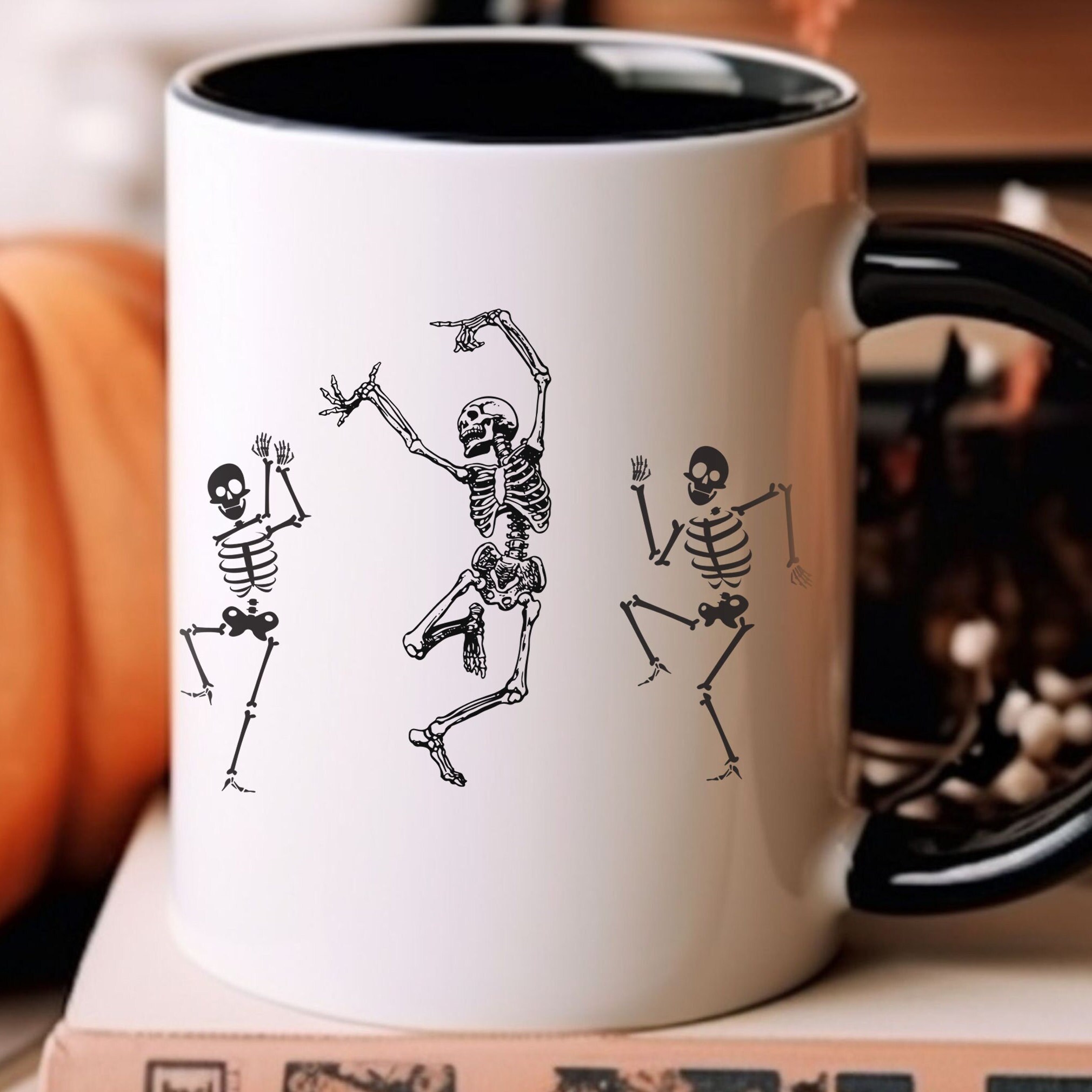 Dancing Skeletons Mug, Halloween Mug, Halloween Theme Funny, Skeleton ...