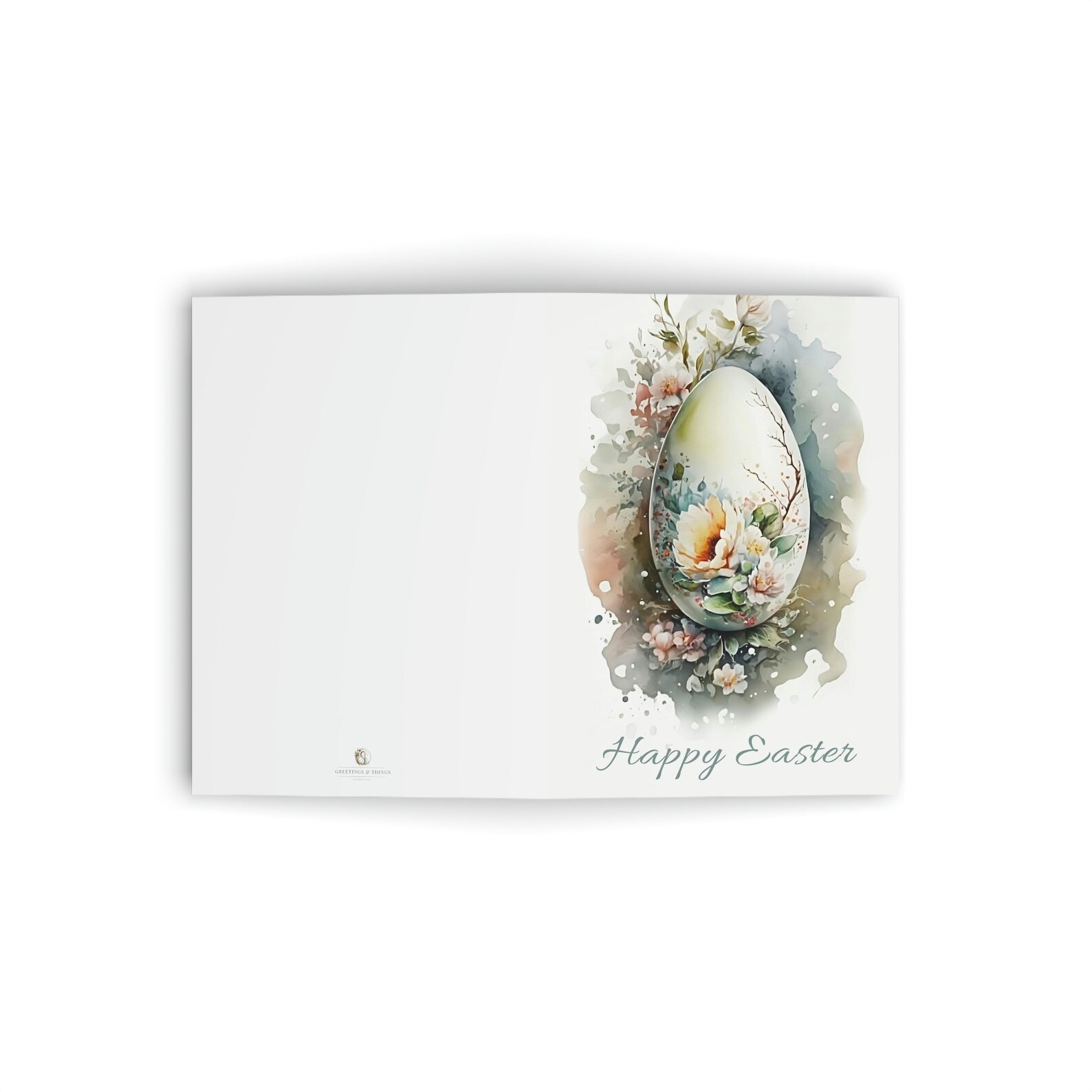 Personalized Easter Card for Her Him. Custom Hand Painted Easter Egg ...