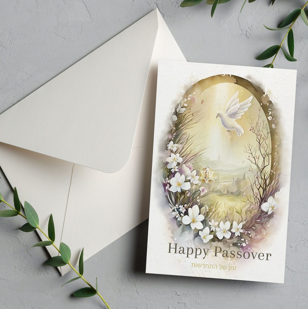 Personalized Passover Card for Her Him. Custom Happy Passover Card for ...