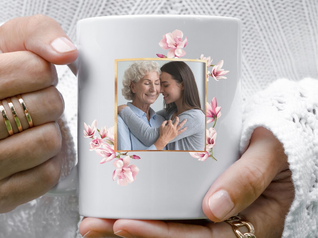 Custom Mom Mug, Mom's Love Forever and Always, Personalized Photo, Gift ...