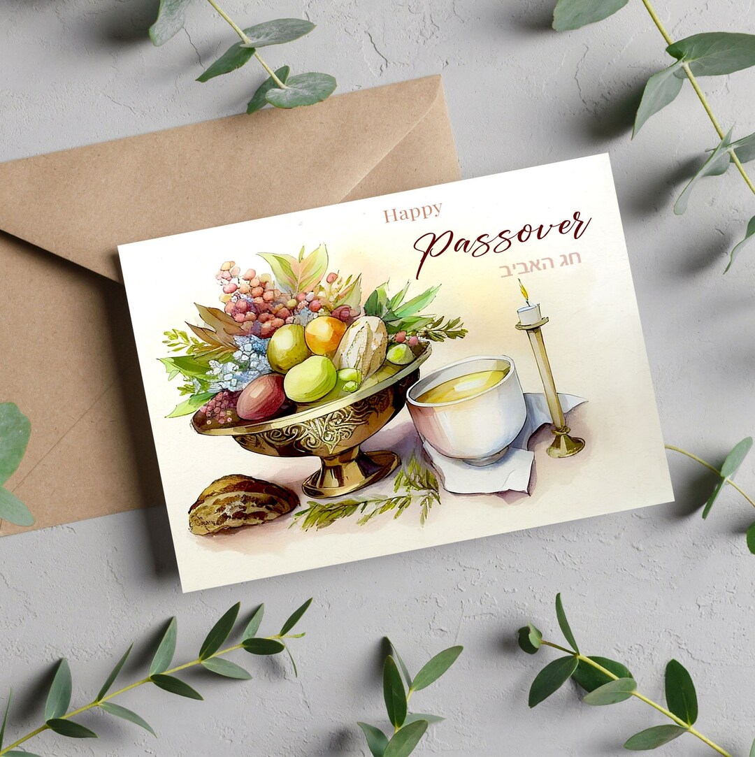 Personalized Passover Card for Her Him. Custom Pesach Card for Daughter ...