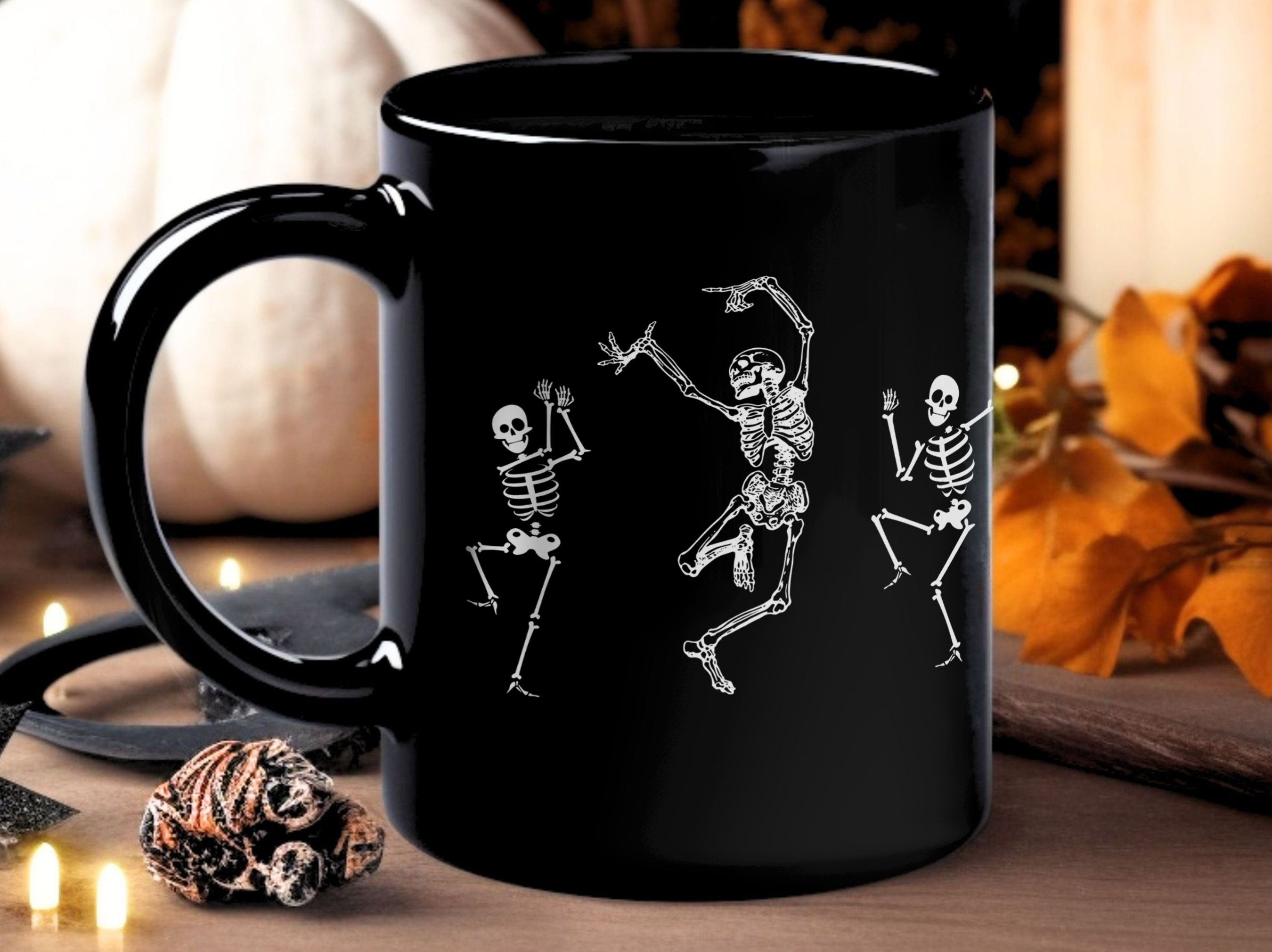 Dancing Skeletons Mug, Halloween Mug, Halloween Theme Funny, Skeleton ...