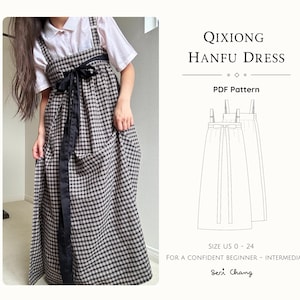 PDF Qixiong Hanfu Dress Hanfu Sewing Pattern US 0-24 Tang Dynasty Hanfu ...