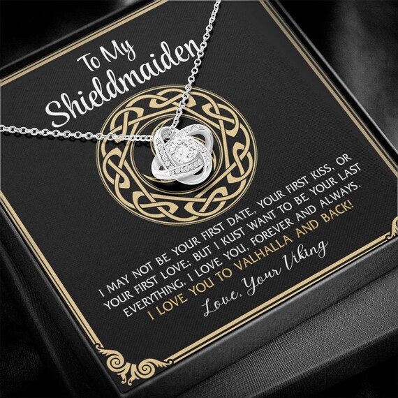 Viking Love Knot Necklace to My Shieldmaiden Love You to Valhalla and Back Perfect Wife or Girlfriend Gift Etsy