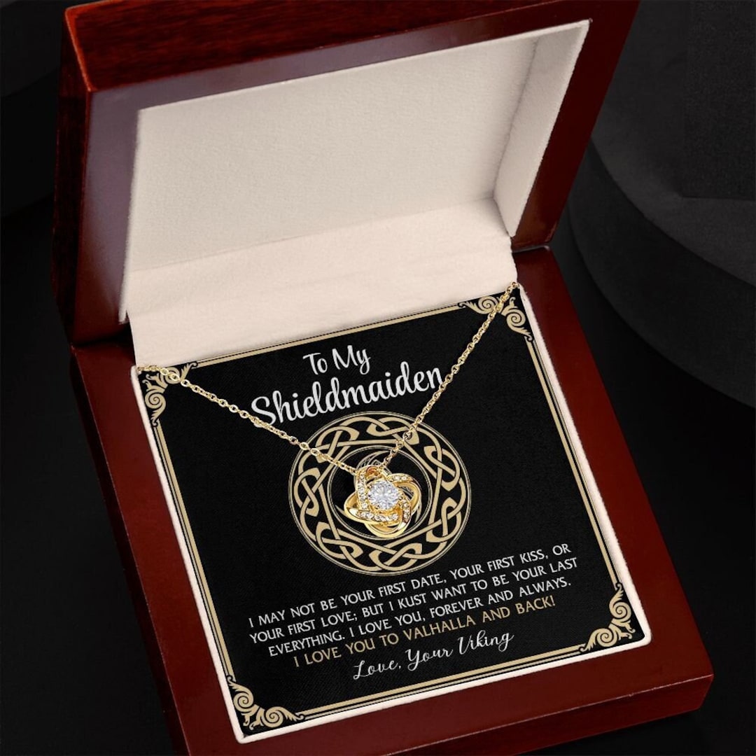 To My Shieldmaiden Necklace — Viking Gift for Wife Girlfriend, Love You ...