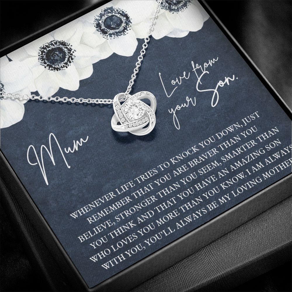 Mom Gift From Son, Mother and Son Necklace, Mom Necklace, Mom Birthday ...