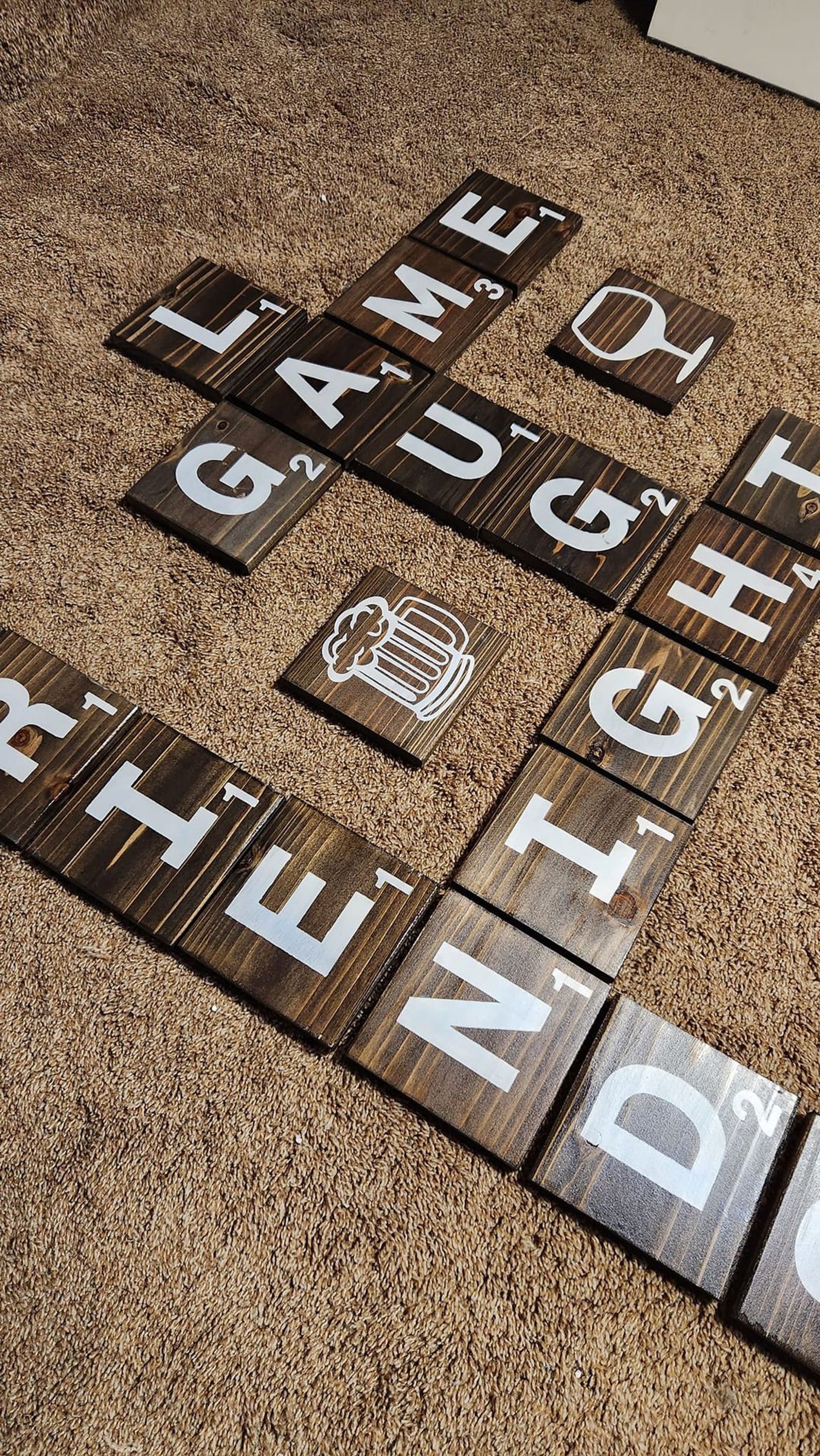 Personalized Scrabble Tiles Wall Art , Wood, Great for Families - Pet ...