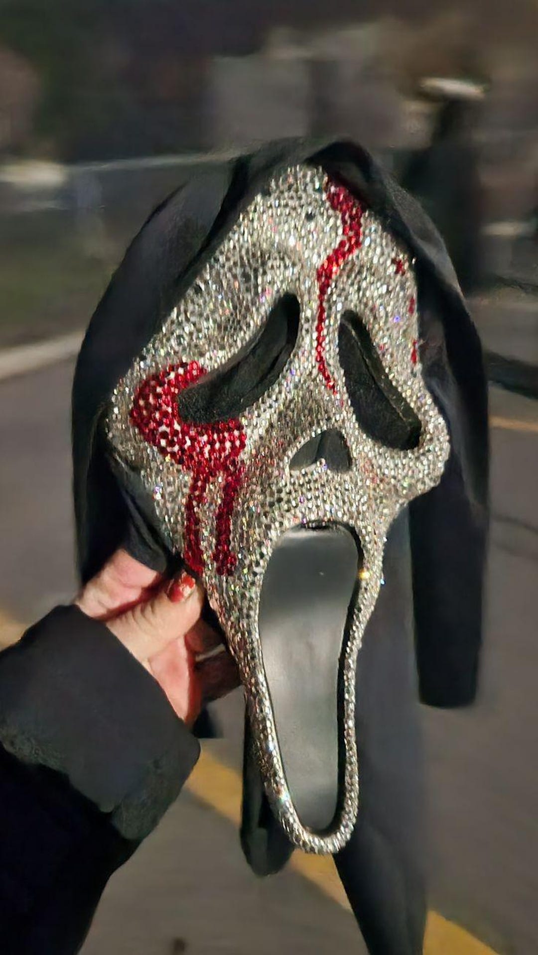 Ghostface Bloody Bling Mask, Rhinestone Ghostface Mask - Etsy