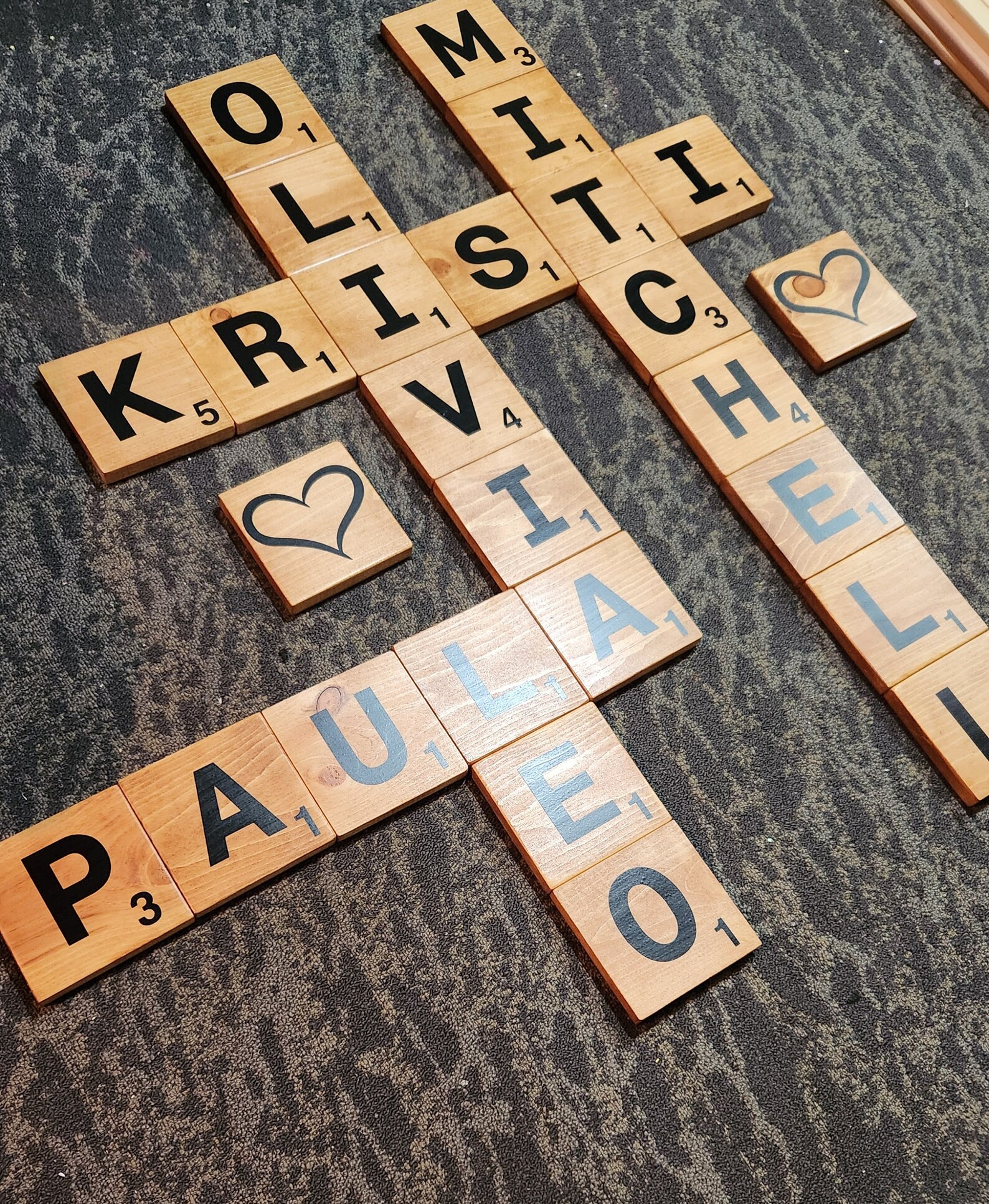 Personalized Scrabble Tiles Wall Art , Wood, Great for Families - Pet ...