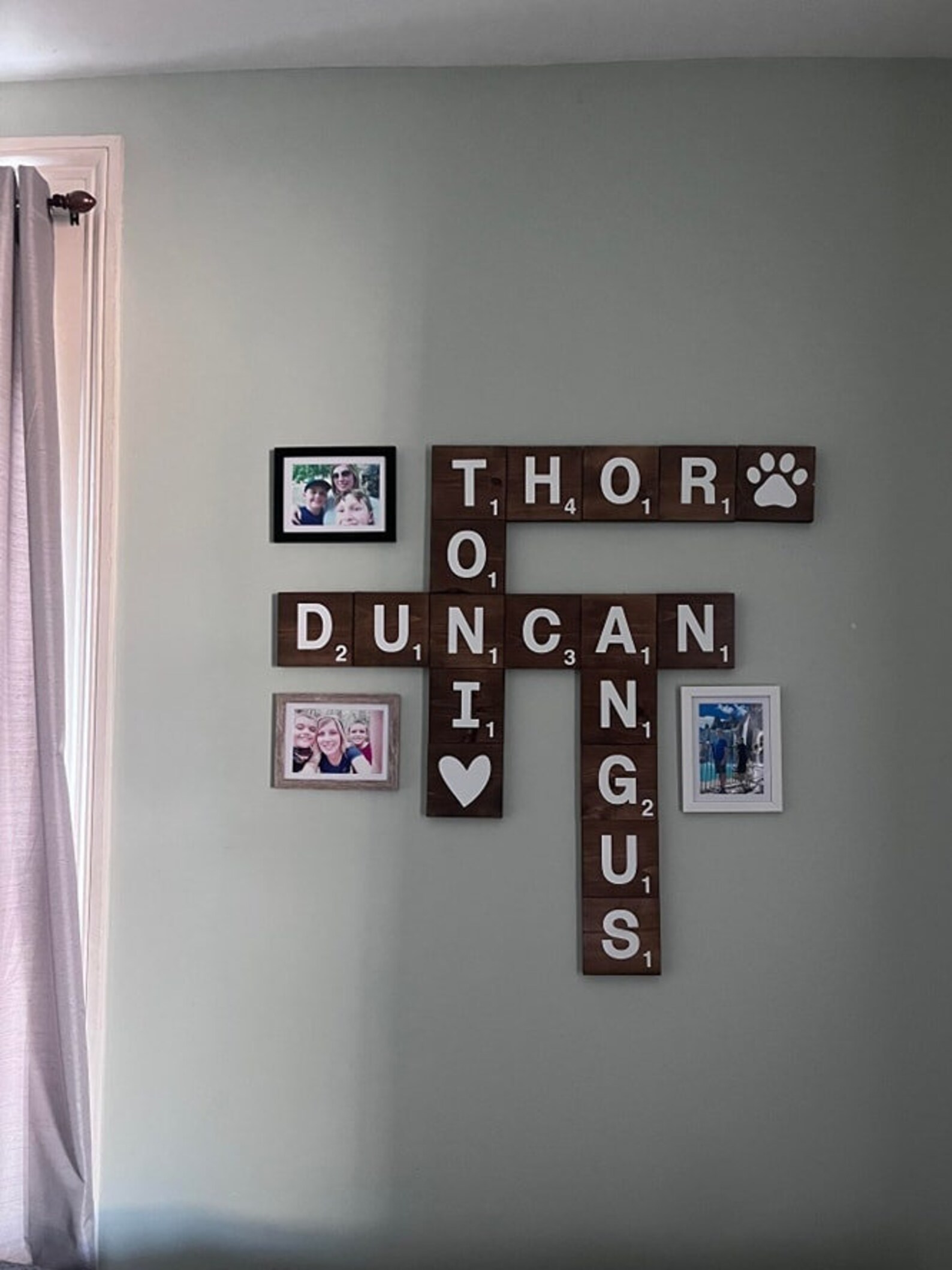 Personalized Scrabble Tiles Wall Art , Wood, Great for Families - Pet ...