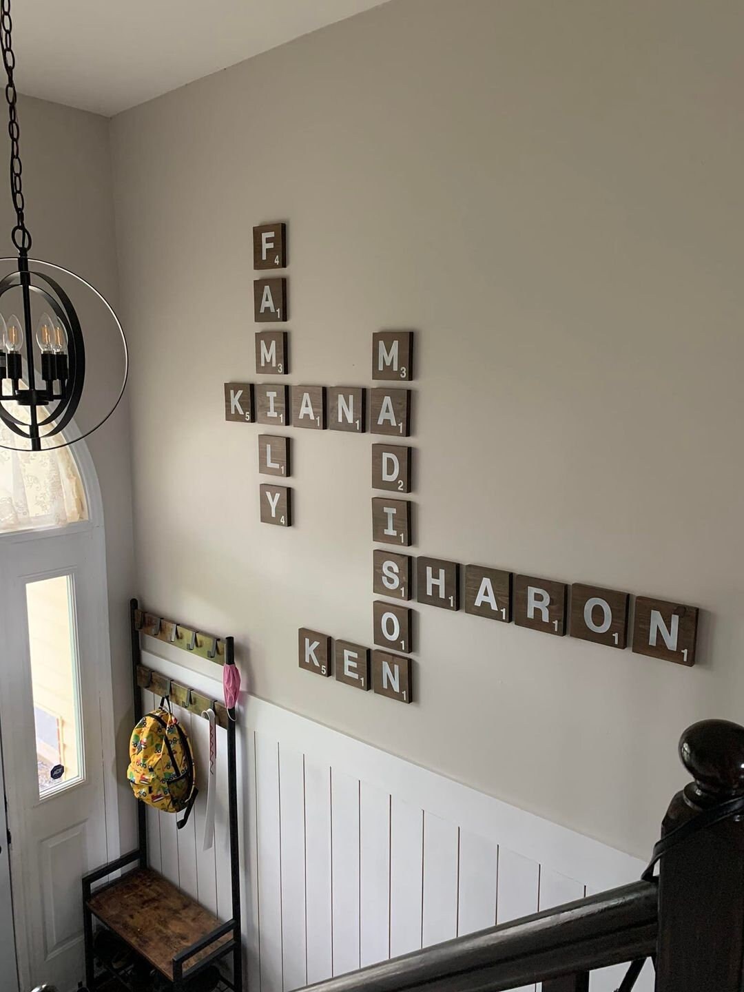 Personalized Scrabble Tiles Wall Art , Wood, Great for Families - Pet ...