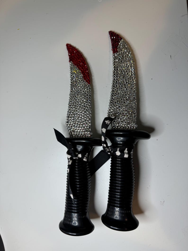 Ghostface Devil Bling Mask Set With Matching Knife, Rhinestone ...