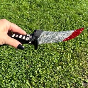 Bling Knife Prop | Ghost Face Rhinestone Knife | Photo Shoot Knife Prop ...