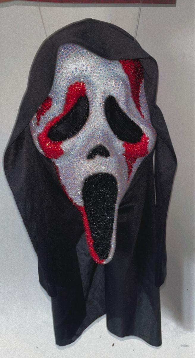 Ghostface Bloody Bling Mask Set WITH MATCHING KNIFE , Rhinestone ...