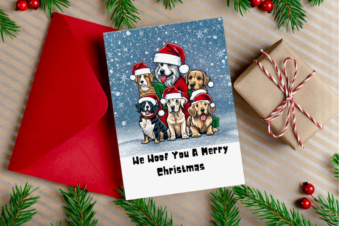 Christmas Card Svg Dog Christmas Svg Animal Lover Svg Dog Christmas ...