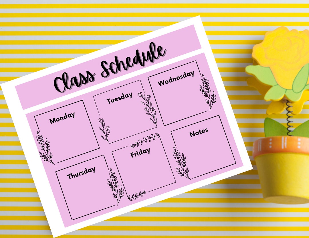 Class Schedule Svg School Schedule Svg Weekday Planner Svg for Teacher ...