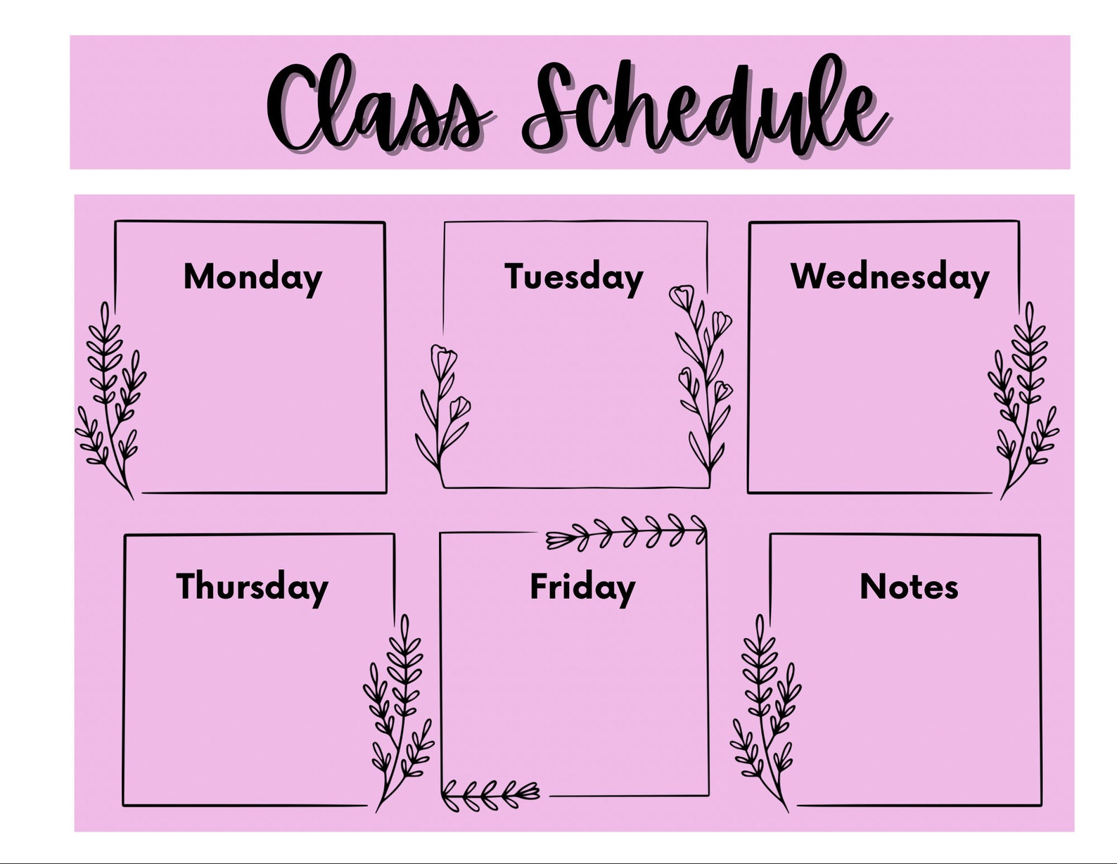 Class Schedule Svg School Schedule Svg Weekday Planner Svg for Teacher ...
