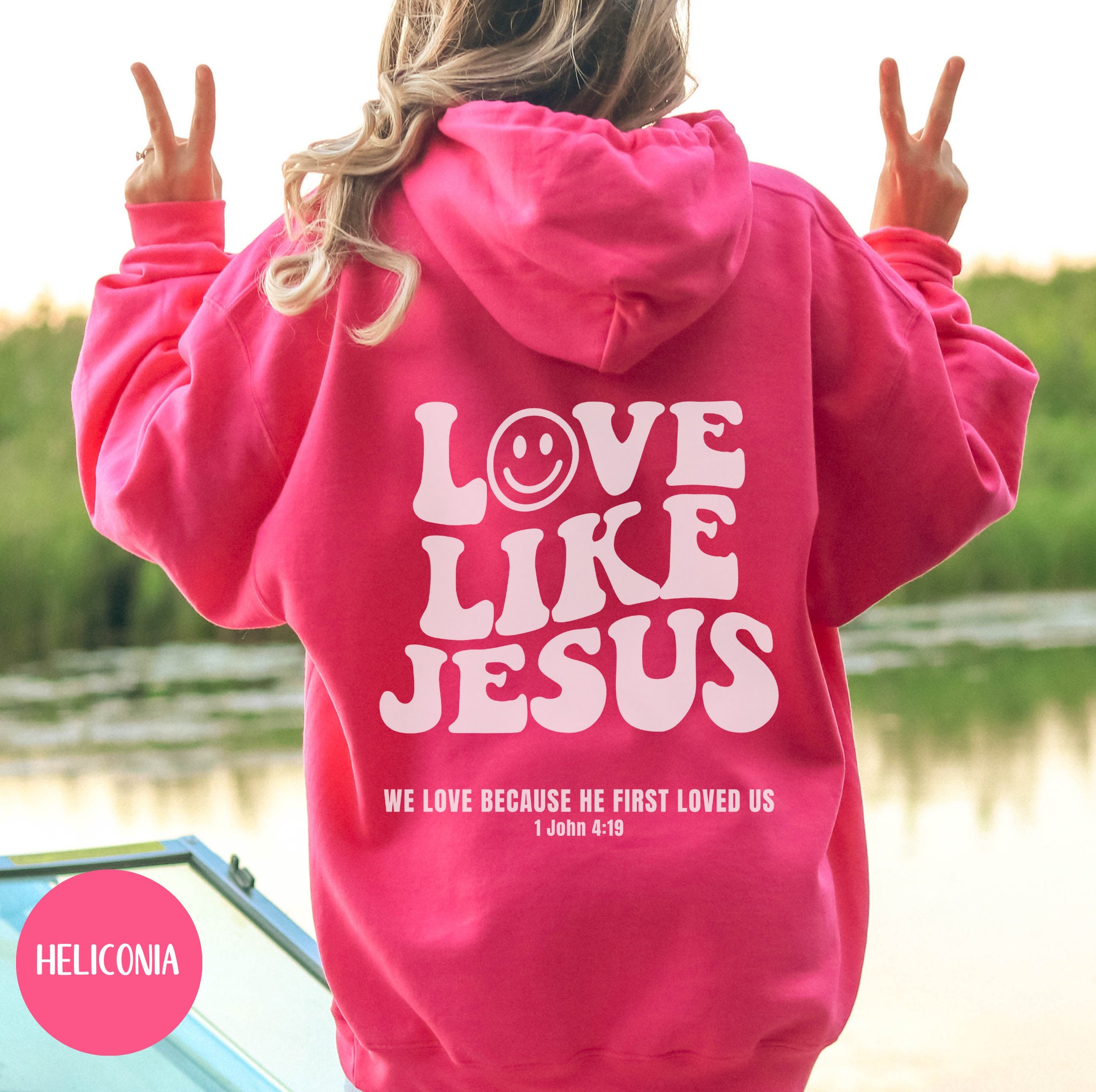 Love Like Jesus Hoodie Christian Hoodie Aesthetic Hoodie Preppy