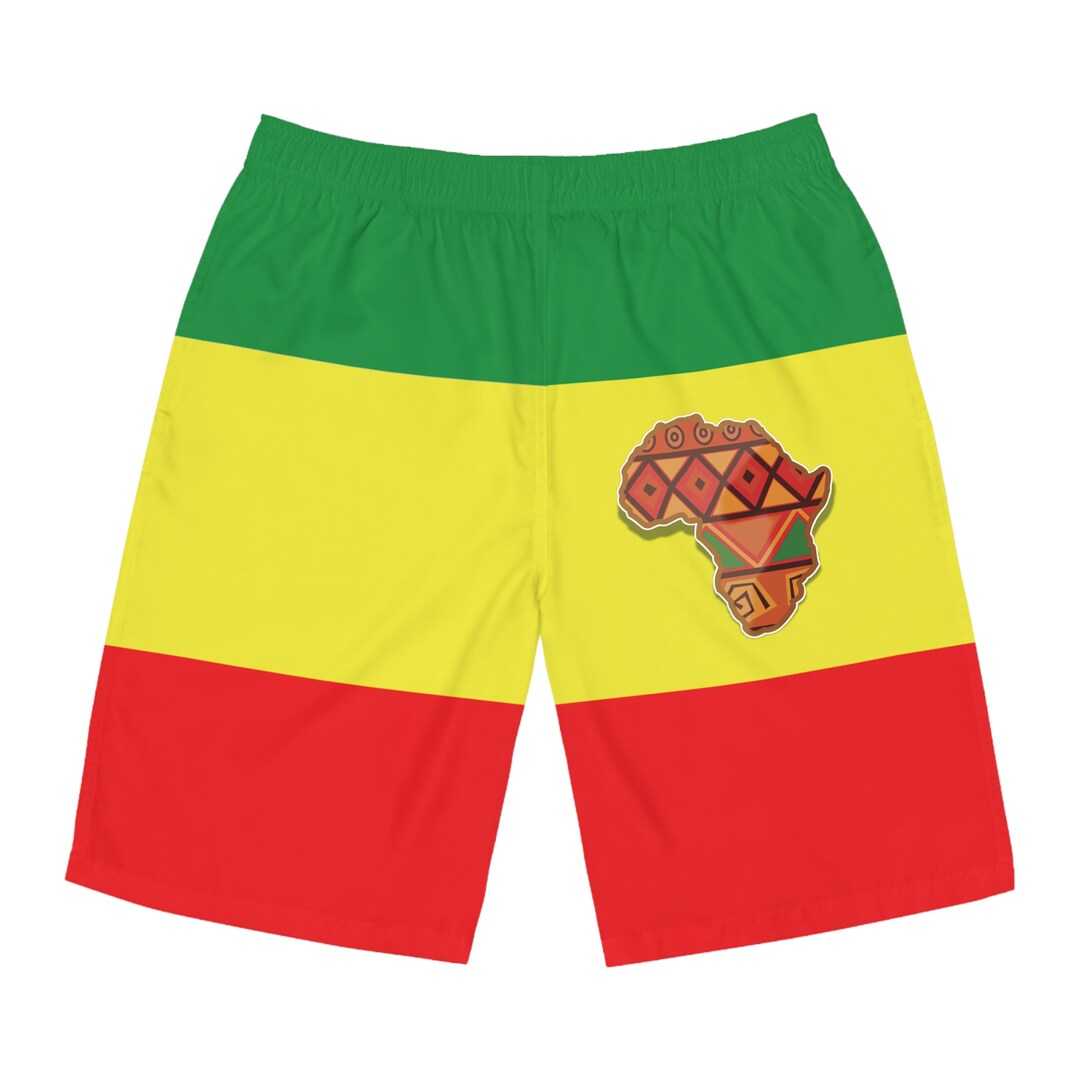 Rasta Colors Men's Board Shorts Map of Africa - Etsy
