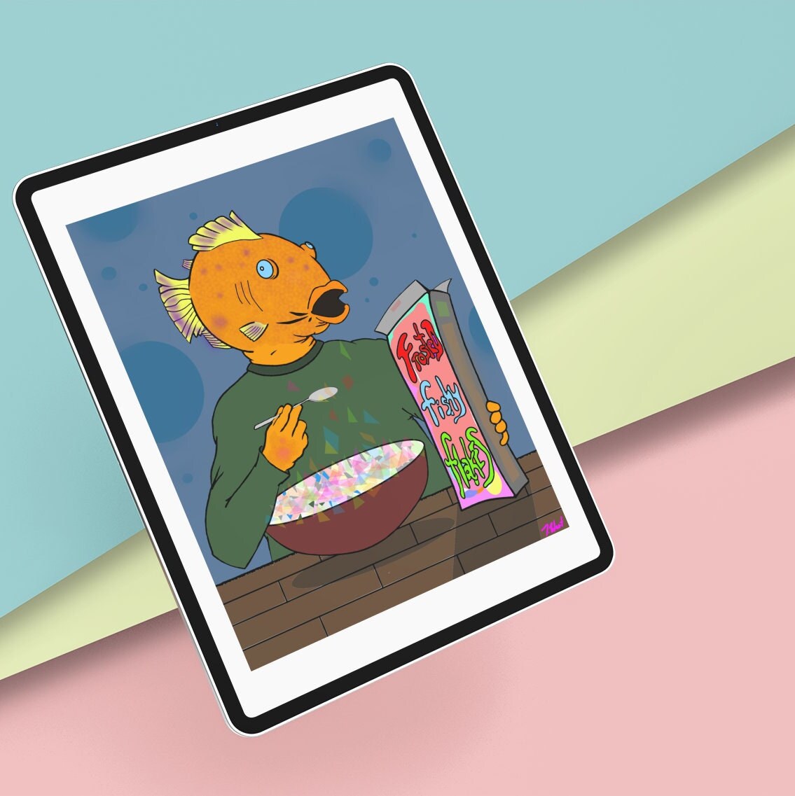 Funny Fisherman Art, Funny Aquarium, Funny Fish Tank, Funny Pets Art ...