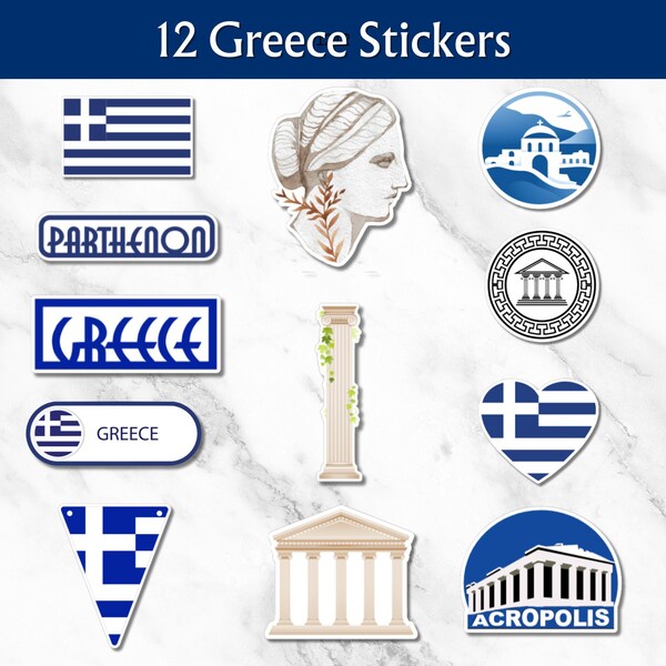 Greek Themed Stickers - Etsy